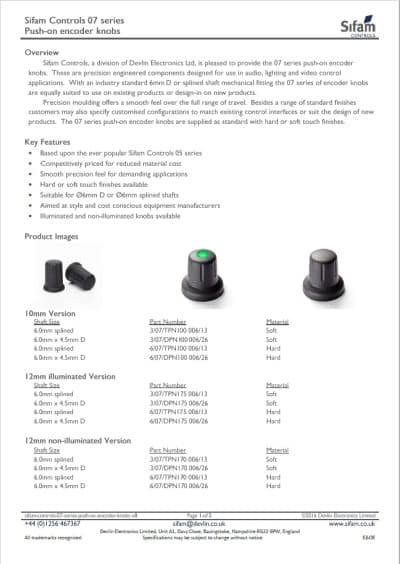 Downloads - Sifam Controls