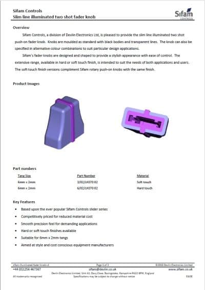Downloads - Sifam Controls